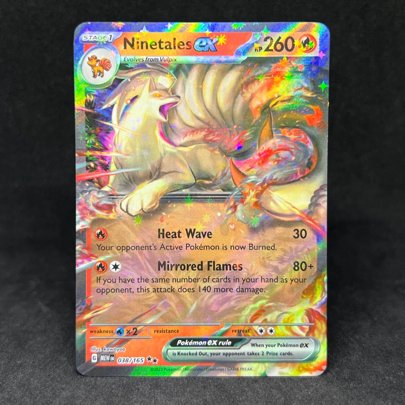 Pokemon TCG Ninetales ex Ultra Rare 038/165 2023 Scarlet & Violet 151 ...
