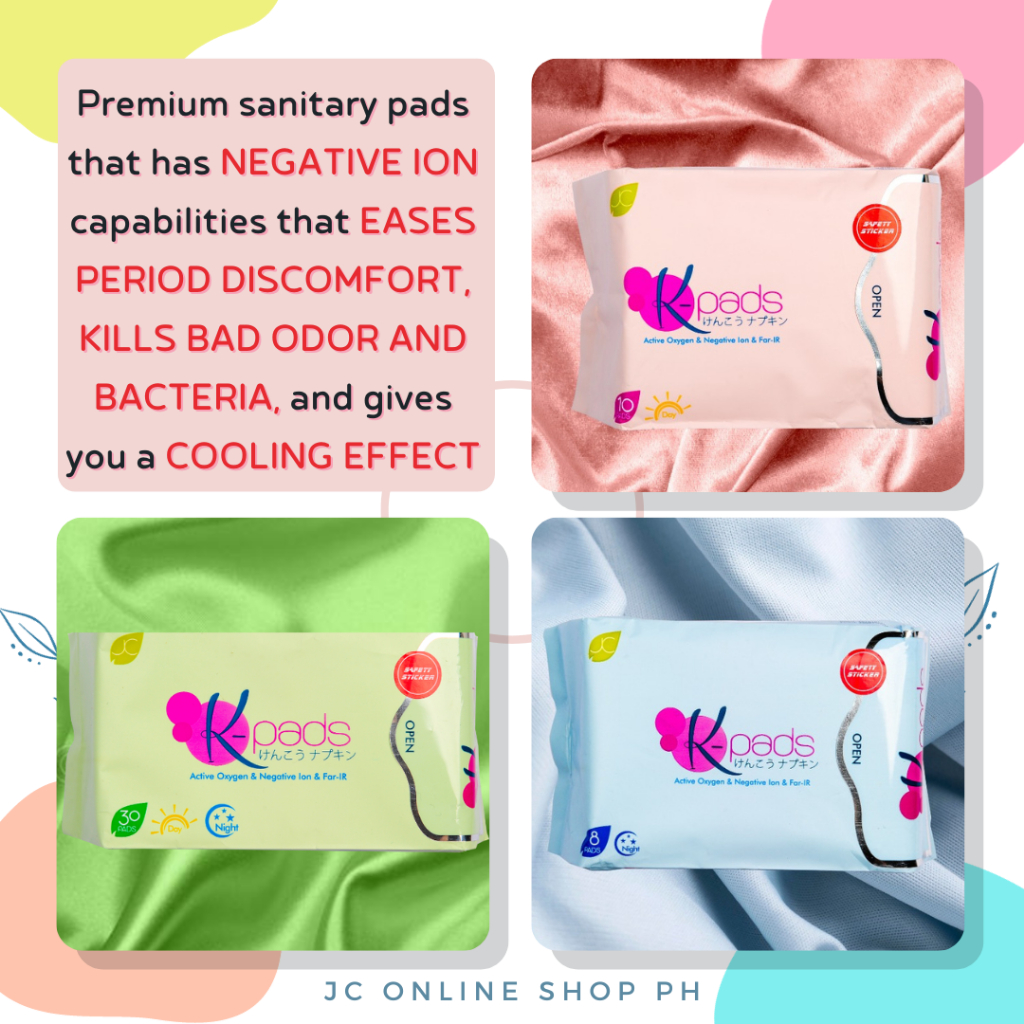 Authentic K-pads Sanitary Napkin (all day and all night freshness) and Pantyliner With Negative ...