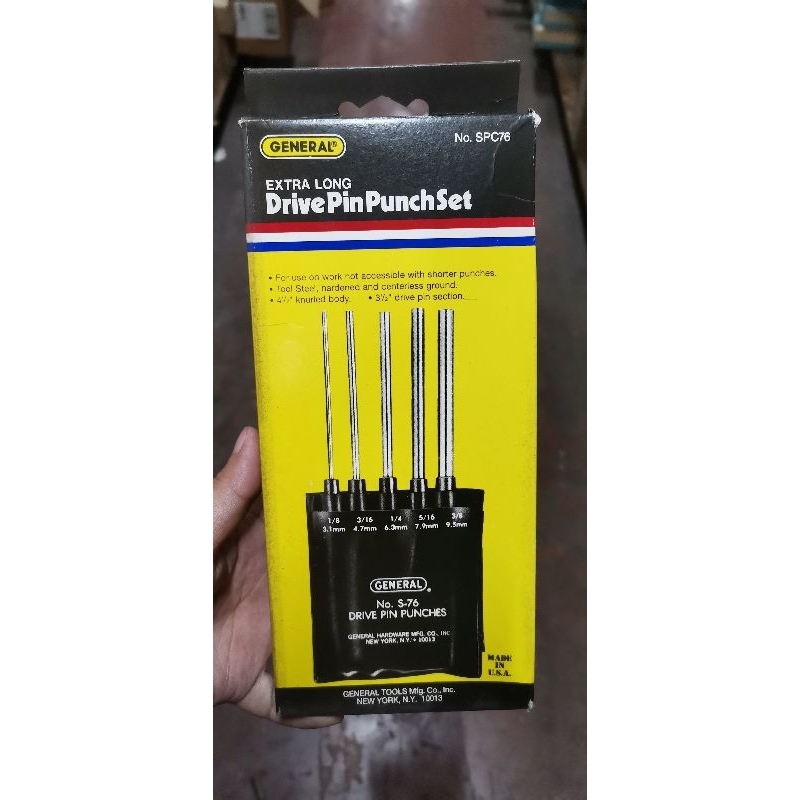 General Extra Long Drive Pin Punch Set #SPC-76 | Shopee Philippines