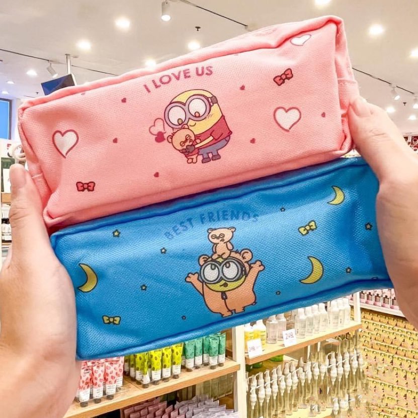 ORIGINAL Minions Blue | Pink Stationery Case (2 Assorted Models) PENCIL ...
