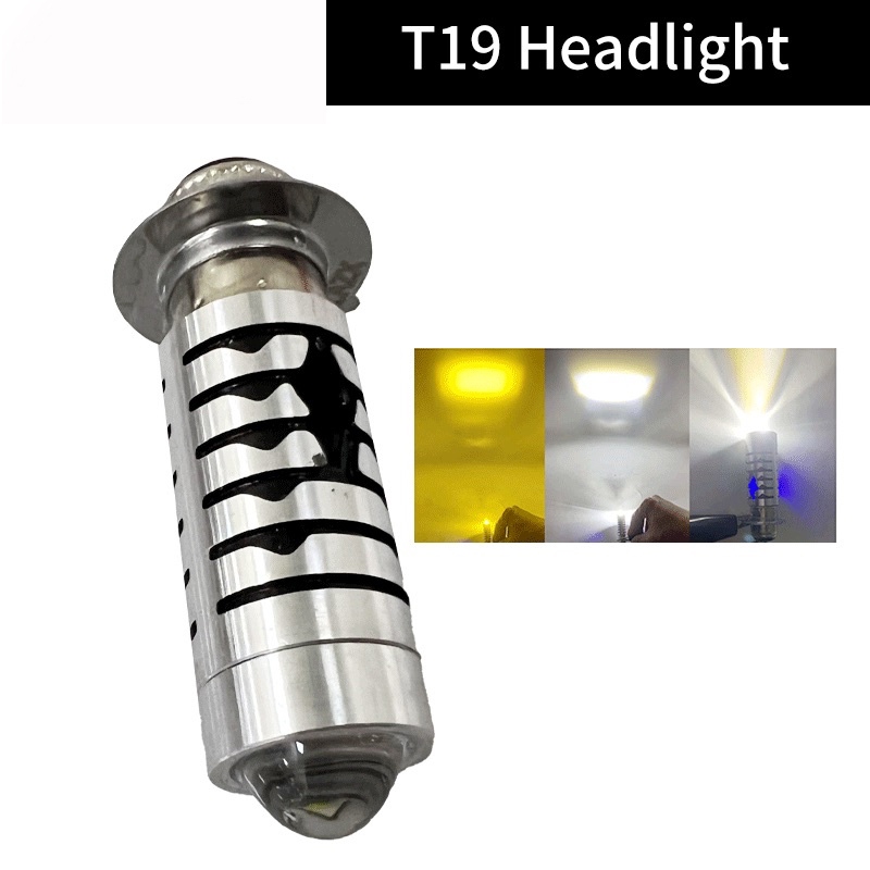 MINI DRIVING LIGHT KILLER BULB MOTORCYCLE HEADLIGHT WITH BLUE PARK LIGHT T19 H4 B35 WAVES DESIGN ...