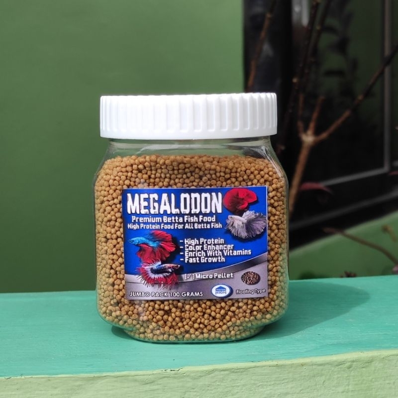 megalodon PREMIUM BETTA FISH FOOD (jumbo pack 100 grams) | Shopee ...