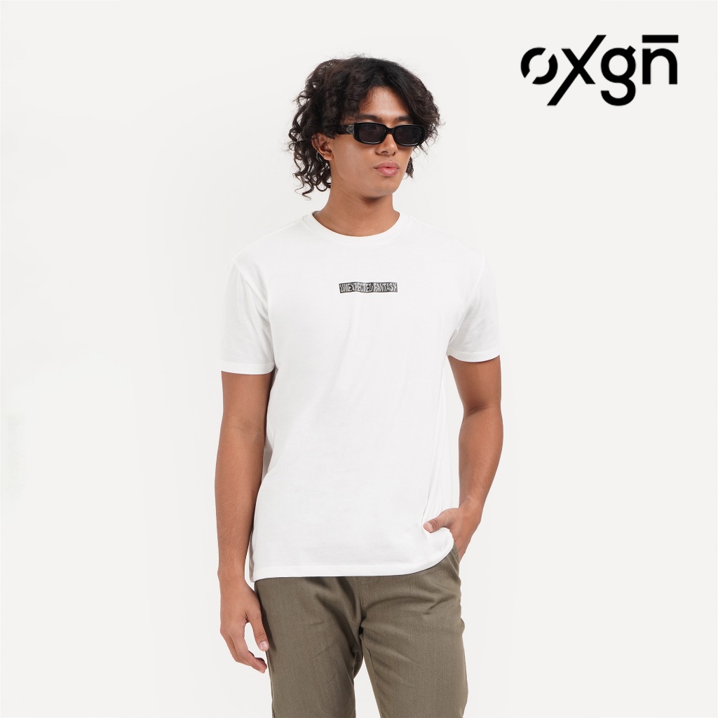 OXGN Unexpected Fantasy Graphic Print T-Shirt For Men (White) | Shopee ...
