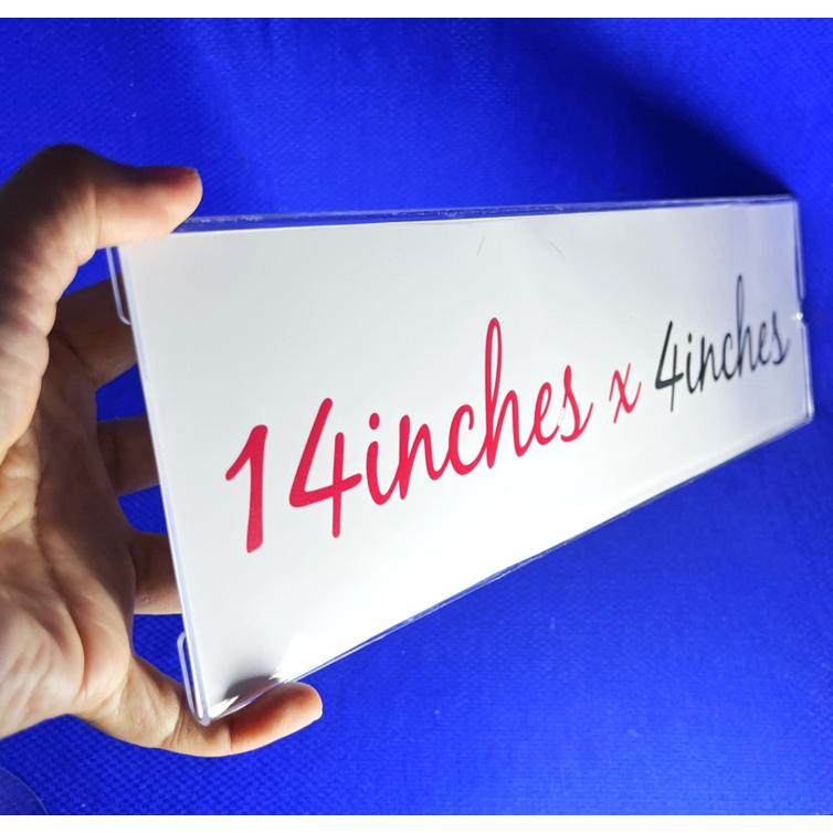 Clear Acrylic [14inches x 4inches] Wall Sign Display Label Price Name ...