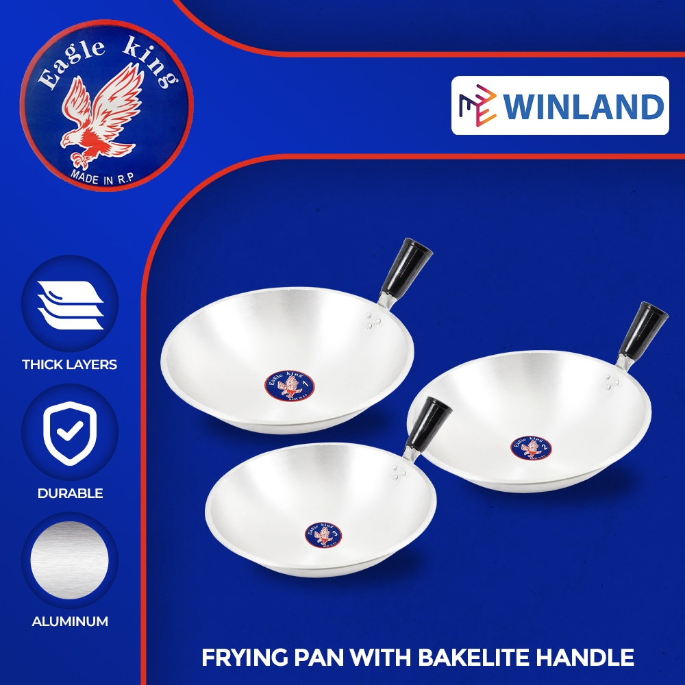 Eagle King by Winland Cookware Thick Aluminum Kawali Frying Pan with ...