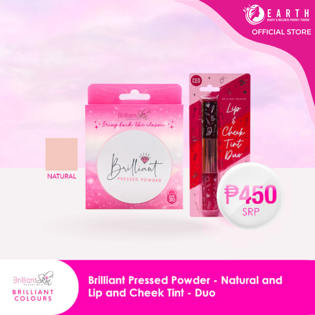 BRILLIANT PRESSED POWDER + LIP & CHEEK TINTS | Shopee Philippines