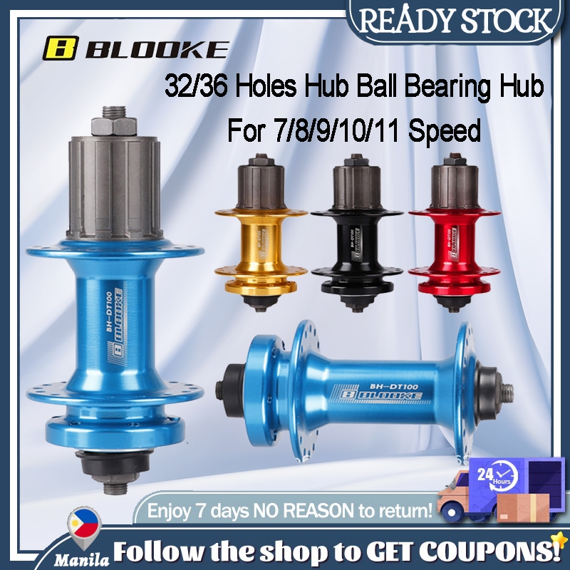 BLOOKE 32/36 holes hub ball bearing hub mtb bike hub disc brake 7/8/9/10/11 speed front rear ...