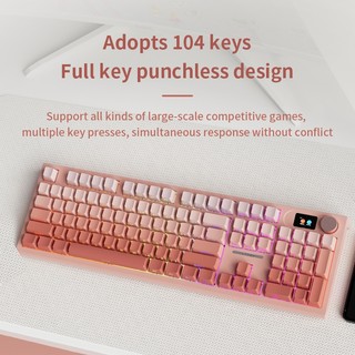 LANGTU LT104 Upgrade Side Lettering PBT Keycaps LT104 3Mode Wireless ...