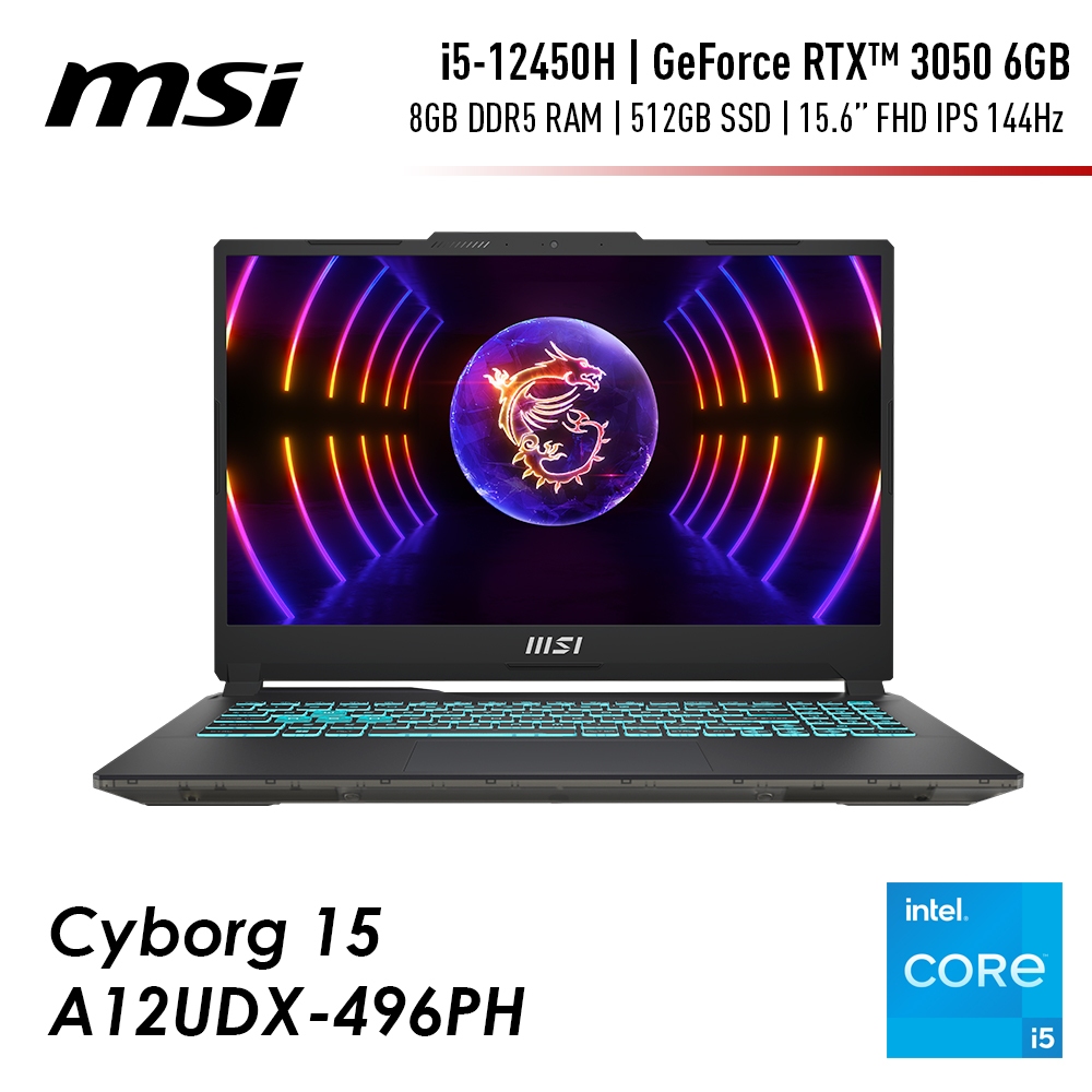 MSI Cyborg 15 A12UDX-496PH Gaming Laptop (i5-12450H / RTX 3050 6GB ...