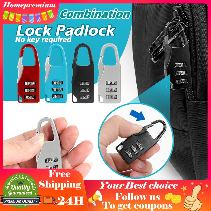 Dial Digits Code Number Password Combination Padlock Travel Security ...