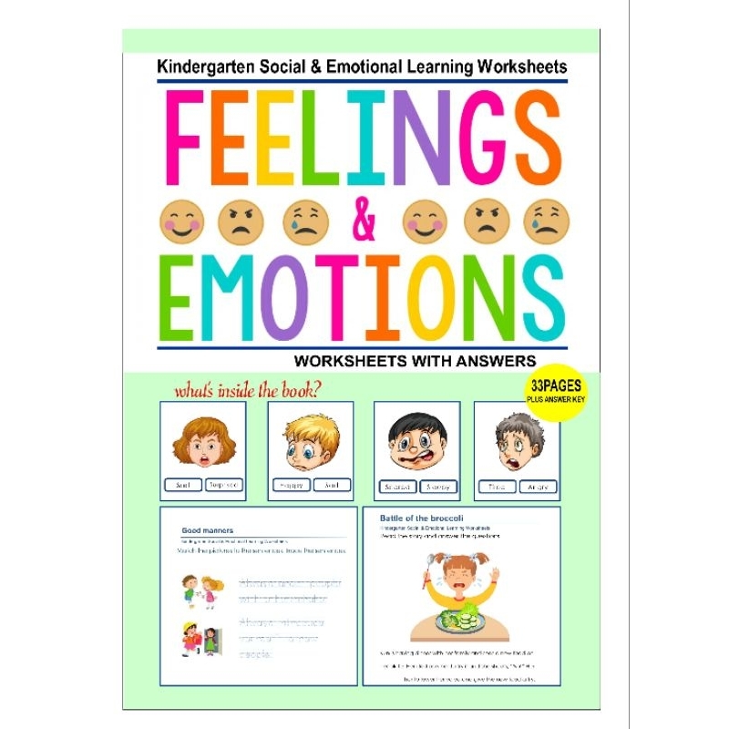 Social and Emotional Lesson Worksheet Feelings and Emotions | Shopee ...