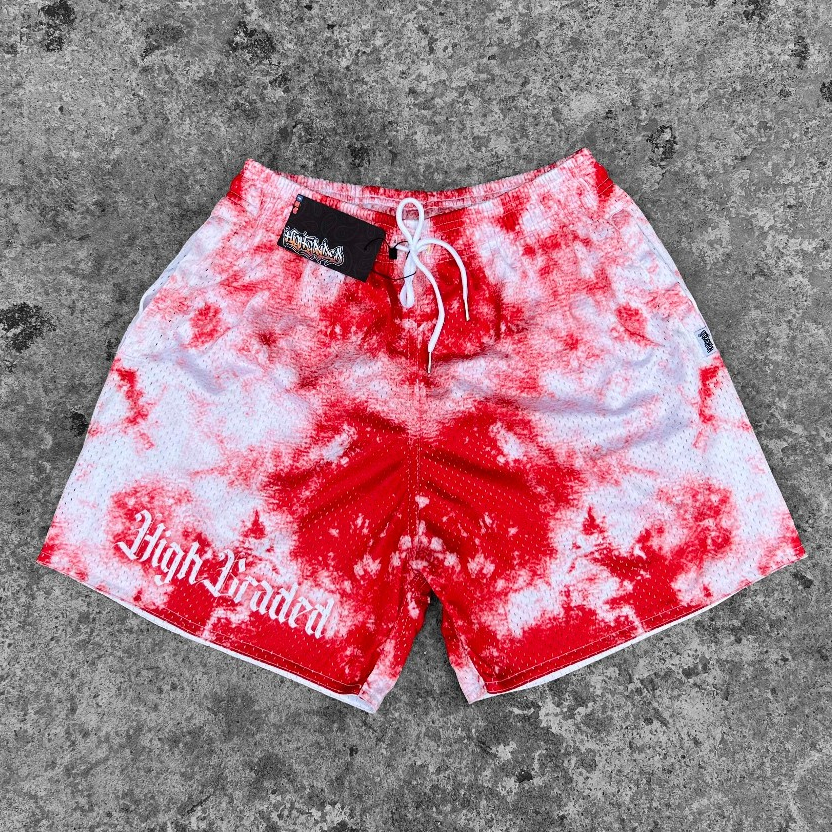 MESH SHORTS - Smokey Dye Red - High Graded Clothing | Shopee Philippines