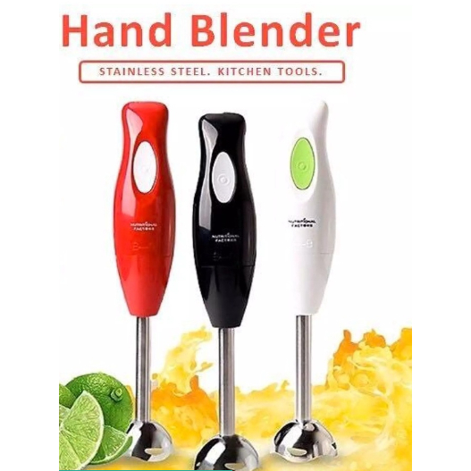 Nutritional Factors Portable Hand Blender 2 in 1 Chopper Mixer Grinder ...