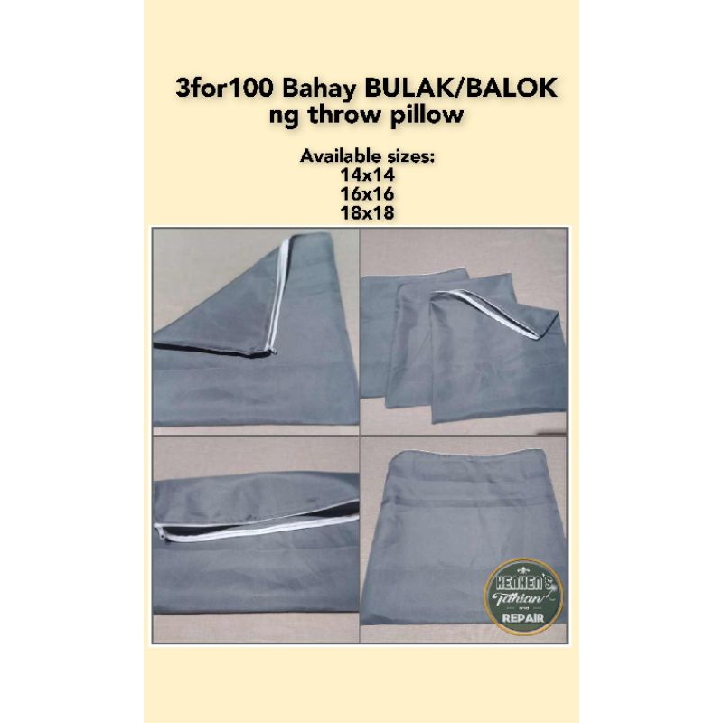 3for100 BAHAY BULAK/PILLOW PROTECTOR FOR THROW PILLOW | Shopee Philippines