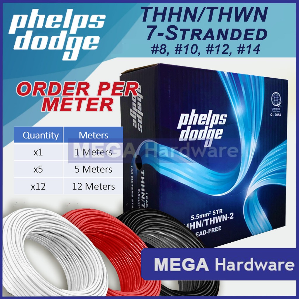 PHELPS DODGE PD THHN/THWN-2 2.0mm2, 3.5mm2, 5.5mm2, 8.0mm2 Stranded ...