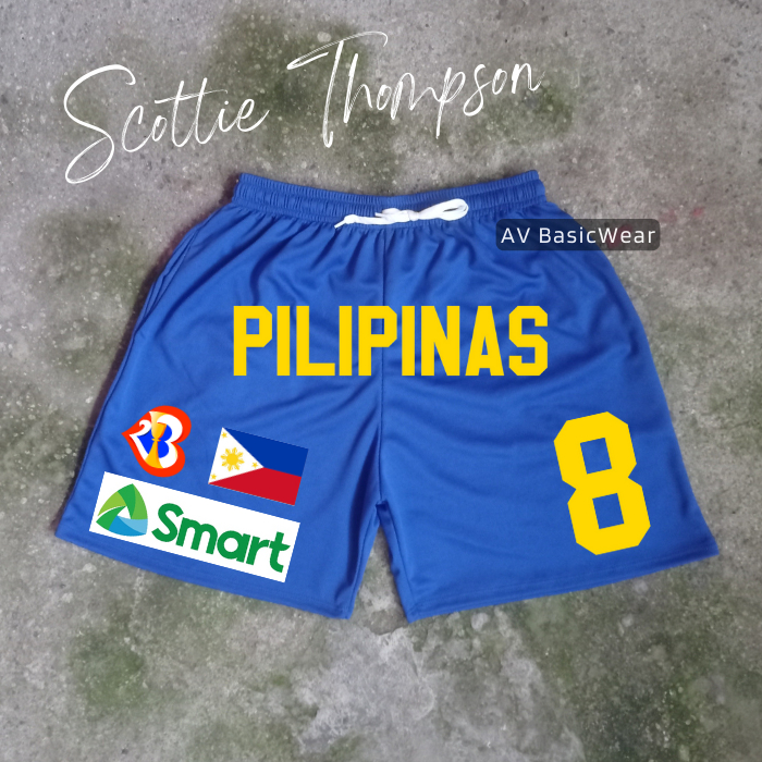 Fiba Gilas Pilipinas Basketball Drifit Jersey Shorts for Men above the ...