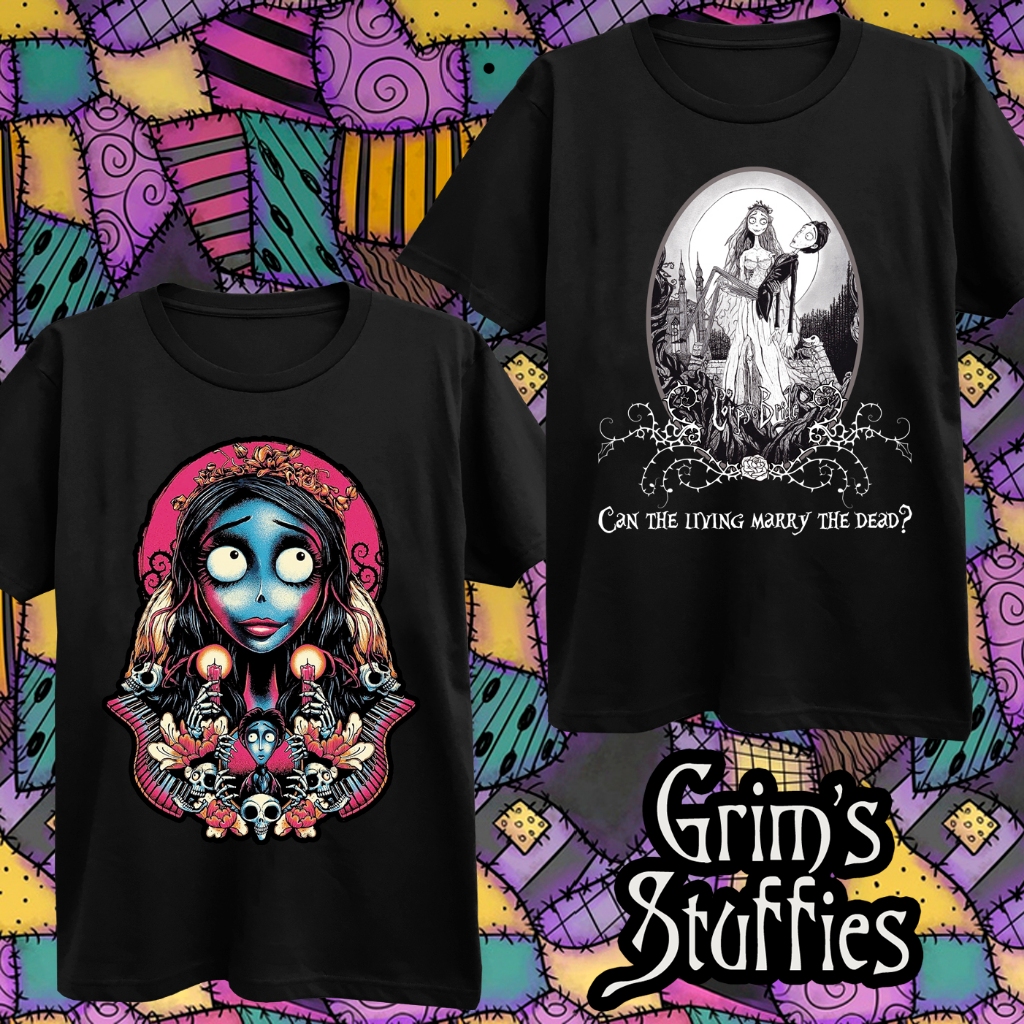 Corpse Bride Shirt + Tim Burton, Emily, Victor | Shopee Philippines
