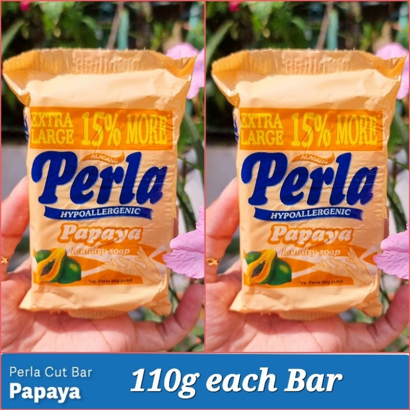 PERLA PAPAYA LAUNDRY SOAP 110g SET BY 3's (CODE ONLY) | Shopee Philippines