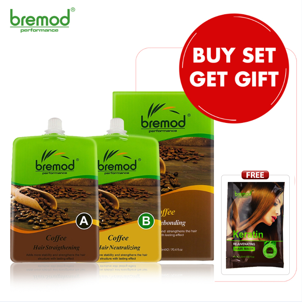 Bremod Rebonding Hair Straightening Cream Jojoba/ Coffee/ Argan Oil ...
