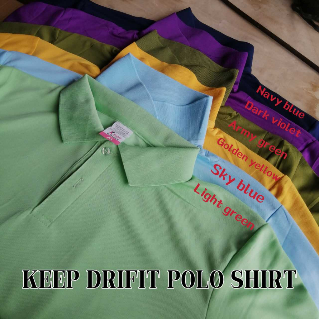 POLO KEEP DRIFIT Men's drifit Polo Shirt Unisex Quality korea fashion t shirt | Shopee Philippines