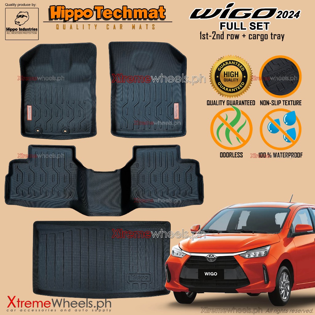 Toyota Wigo 2024-2026 1st-2nd w/Cargo Thick Hippo Brand Deep Dish ...
