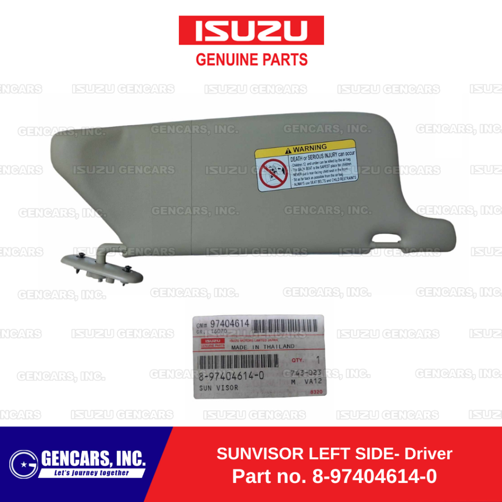 Isuzu Sunvisor Left Side for Alterra 2007-2012 (8974046140) (Genuine ...