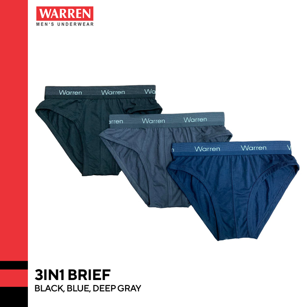 Warren Underwear 3pcs Hipster Brief 3-983 | Shopee Philippines