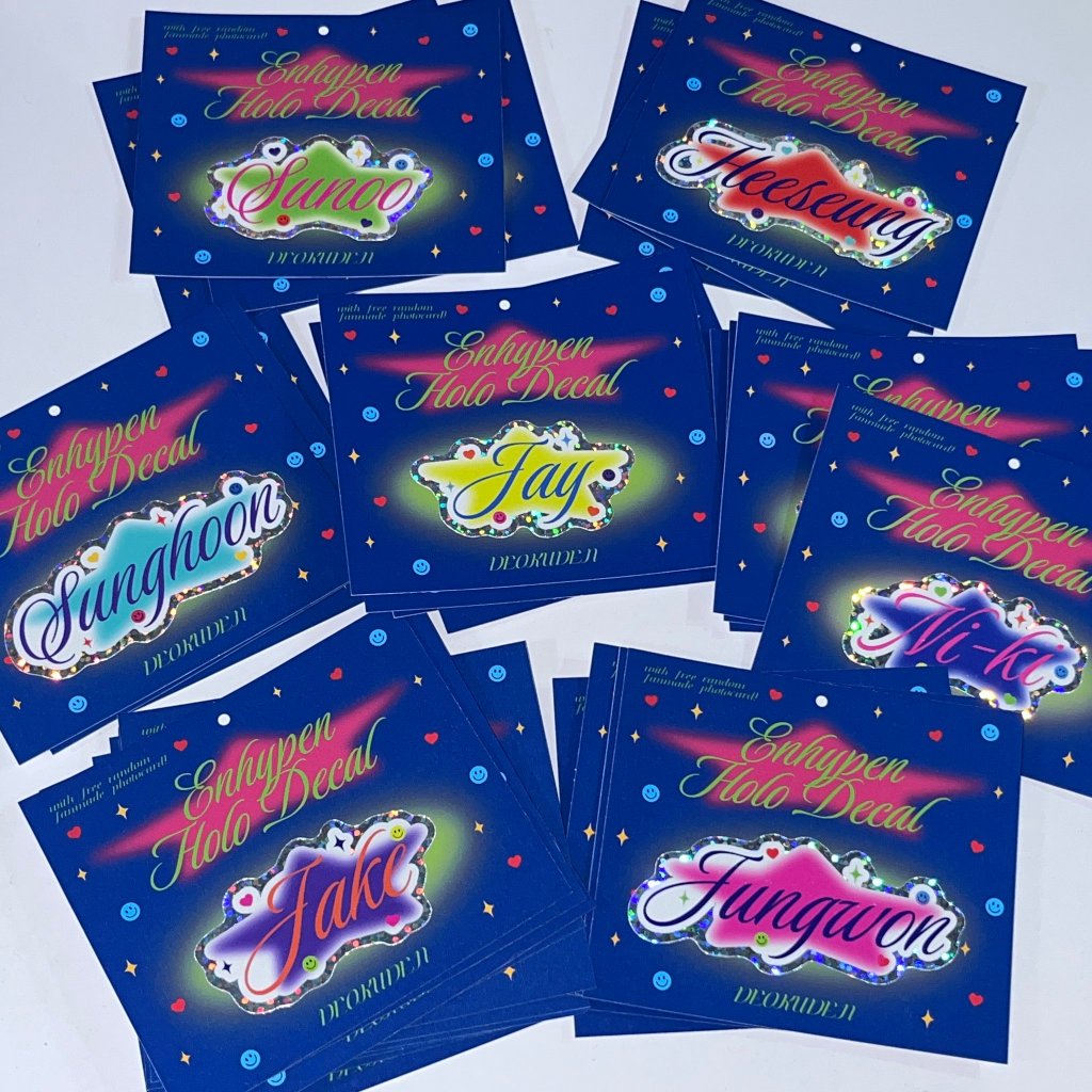 ENHA Name Holo Decal Stickers by DEOKUDEN | Shopee Philippines