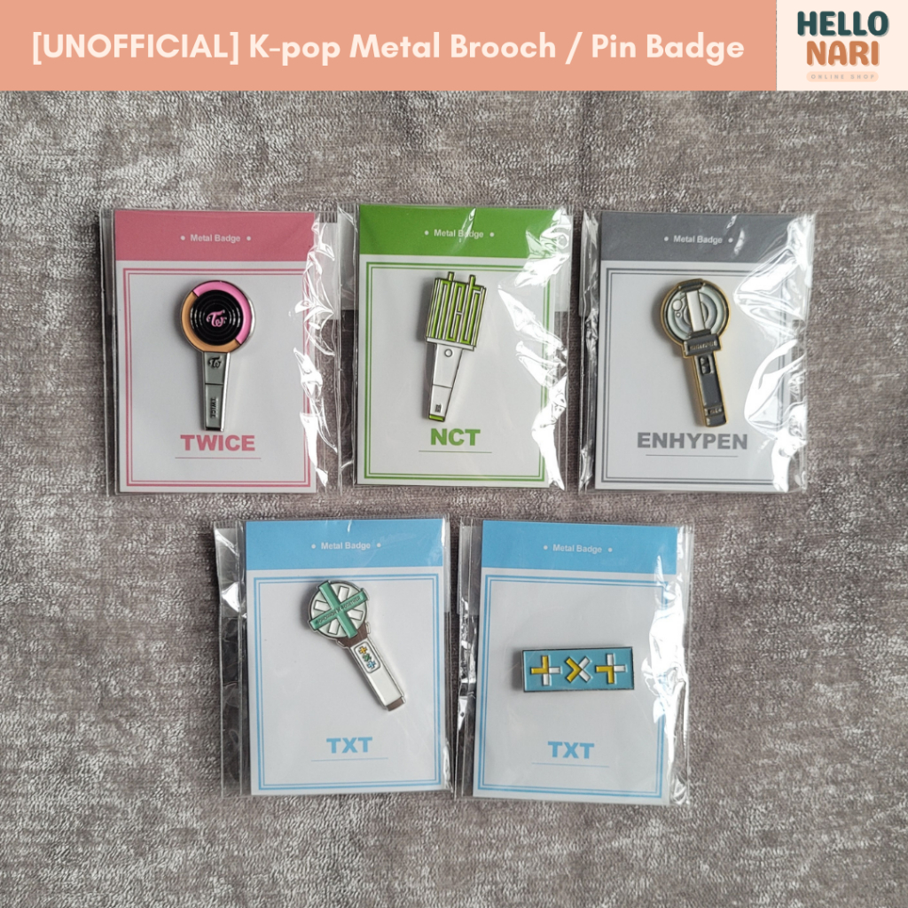 [UNOFFICIAL] K-pop Metal Brooch / Badge / Pin (BTS, SEVENTEEN, TXT, ENHYPEN, NCT, TWICE ...
