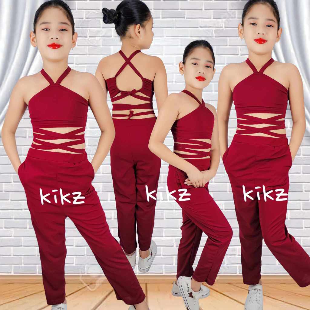 KIKAY TREND I AVRIL FIT 5-8 YEARS OLD KIDS CRISSCROSS CROPTOP AND ...