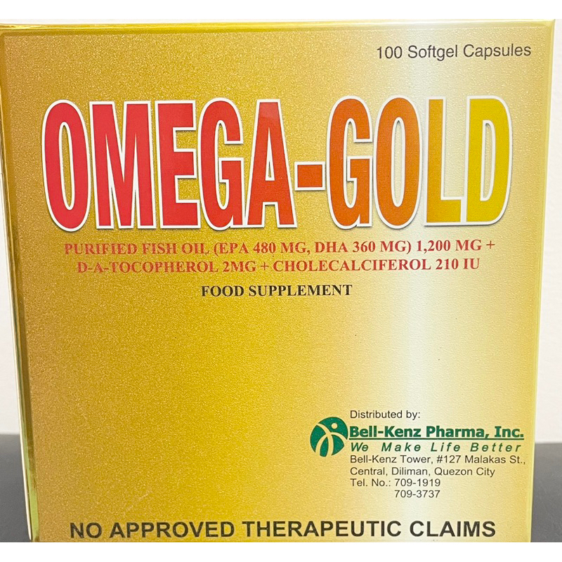 OMEGA-GOLD Food Supplement (10 capsules) | Shopee Philippines