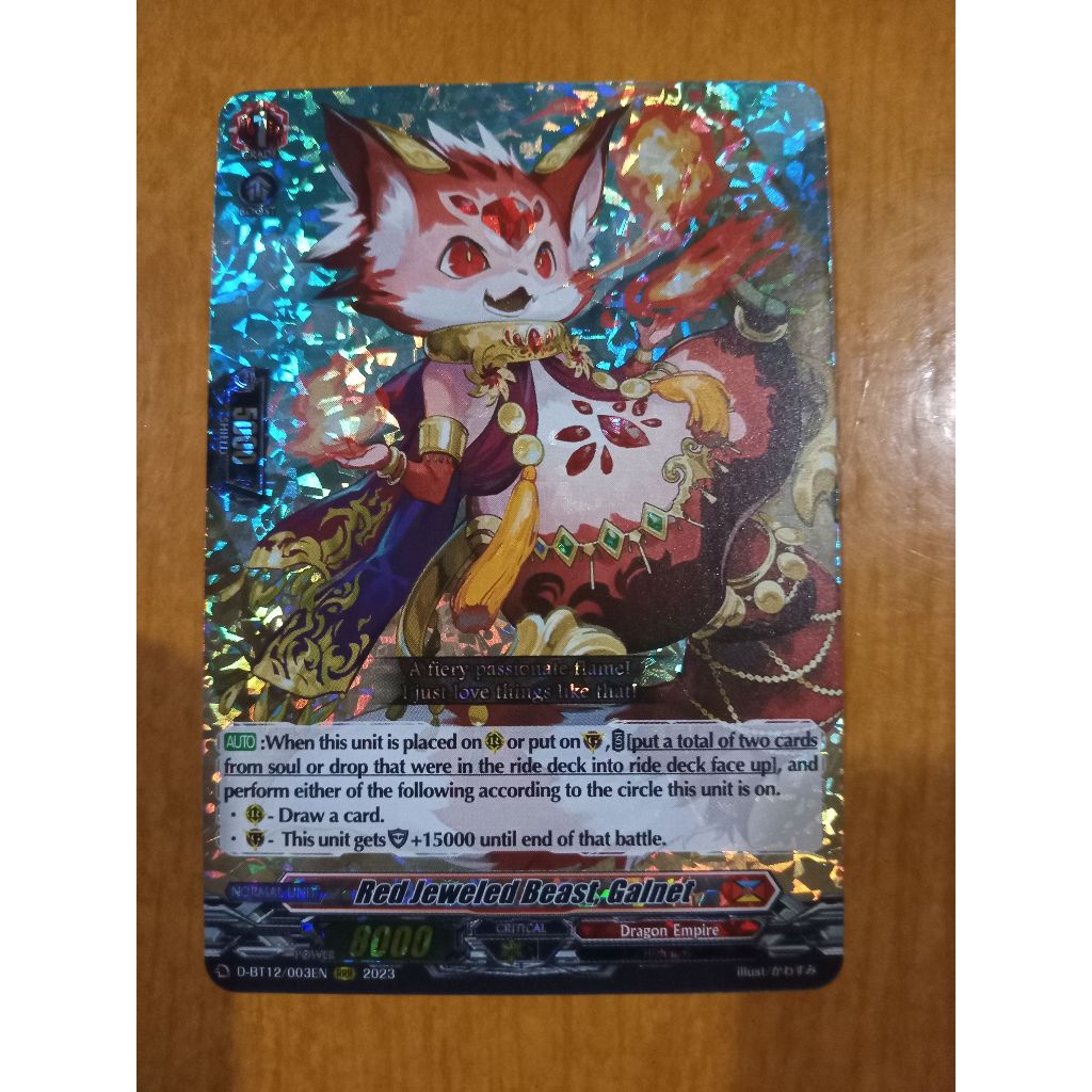 CFV Red Jeweled Beast, Galnet RRR D-BT12 Cardfight Vanguard English Dragon Empire | Shopee ...