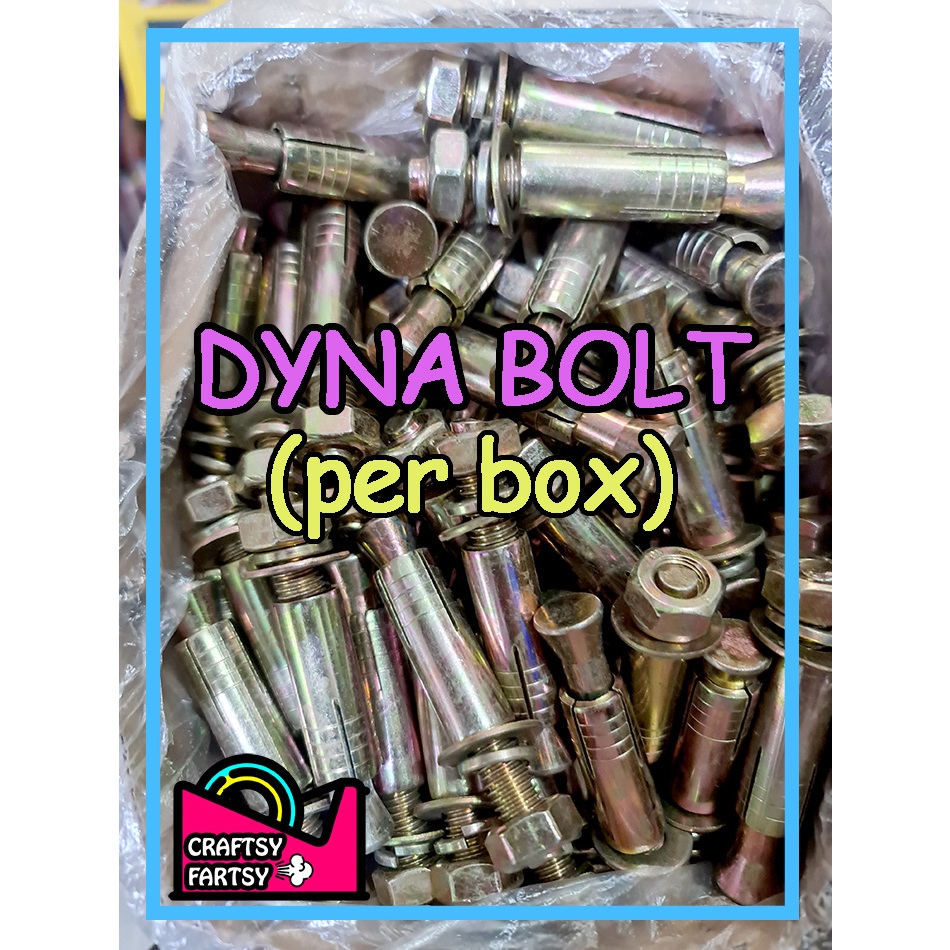 (PER BOX) Dynabolt /Dyna Bolt/ Expansion Bolt/ Anchor Bolt 1/4" to 3/4 ...