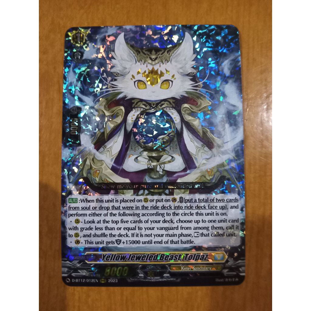 CFV Yellow Jeweled Beast, Tolpaz RRR D-BT12 Cardfight Vanguard English Keter Sanctuary | Shopee ...