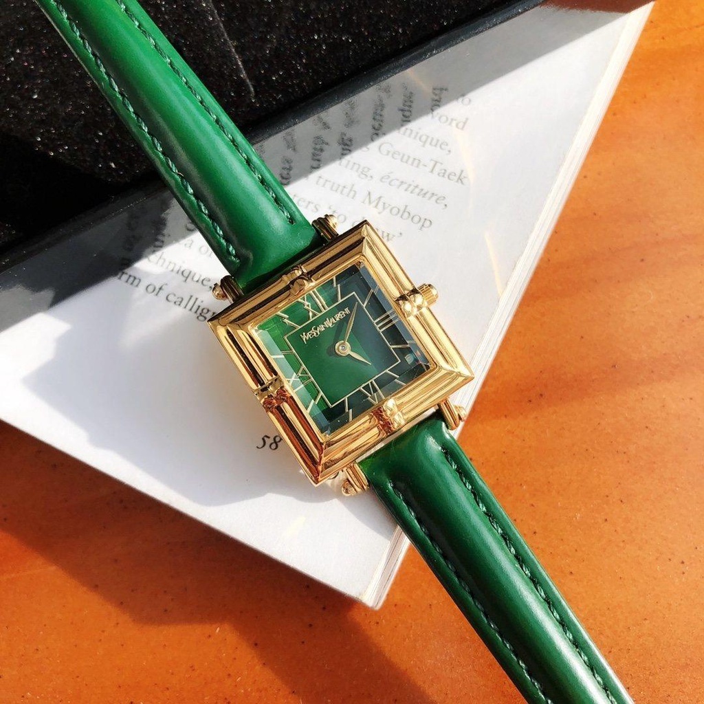 YSL vintage women's bracelet dress watch square-dial casual ladies ...