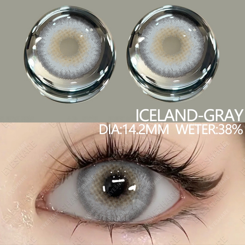 (COD)GEM color normal contact lens, Korean style cute gray blue ...