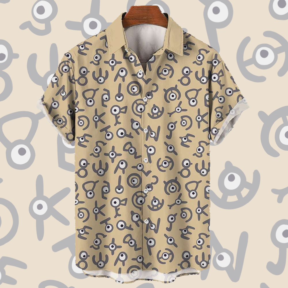 Pokemon Beige Unown Shirt | Shopee Philippines