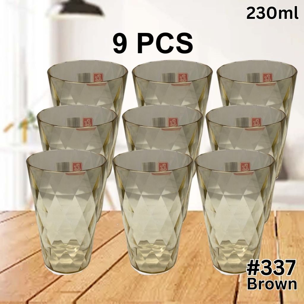 9pcs Cups for 100php Style Acrylic High Grade Plastic Drinking Cups ...