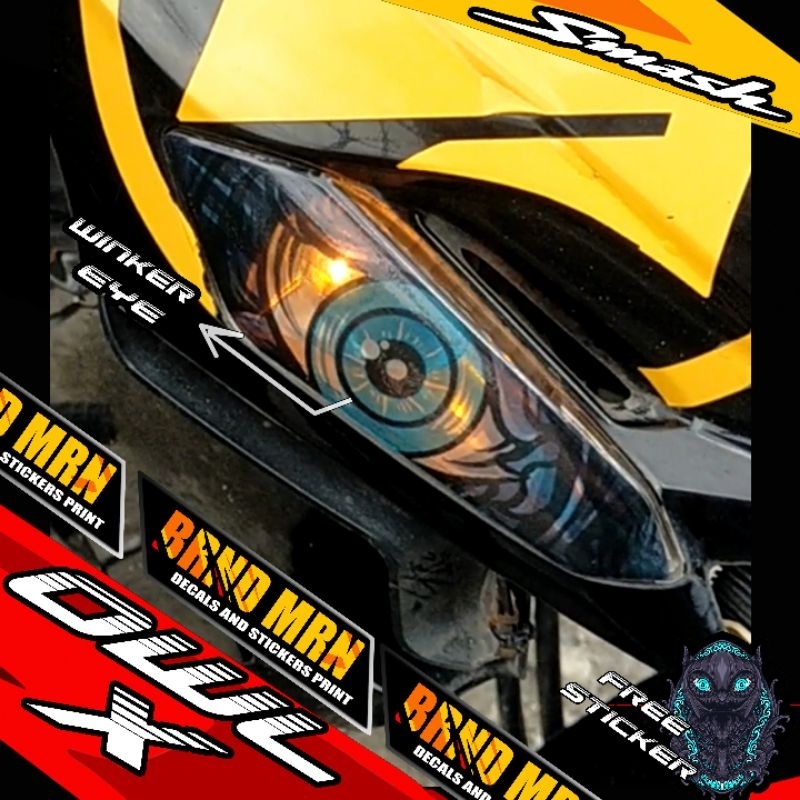 SUZUKI SMASH CARB 115 WINKER EYE DECAL STICKER TINT PROTECTOR XSERIES ...