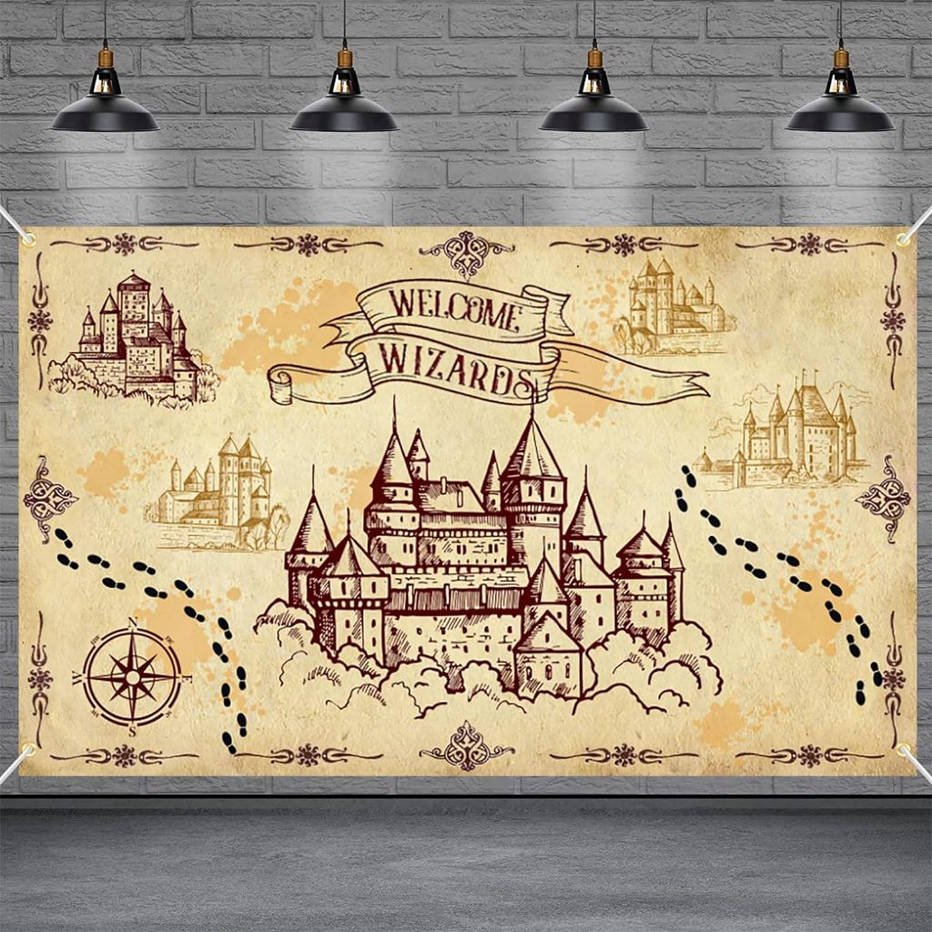 Magical Wizard Backdrop and Banners, Welcome Wizard Decoration | Shopee ...