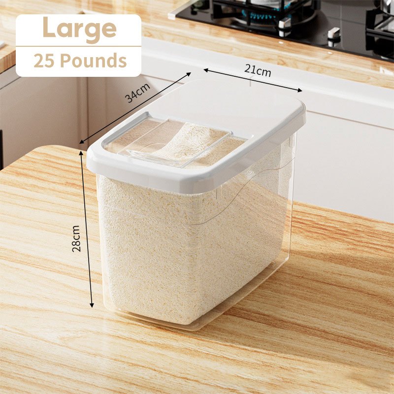 YOICE Multiple Size Rice Dispenser Large Capacity Upgraded Rice Bucket ...