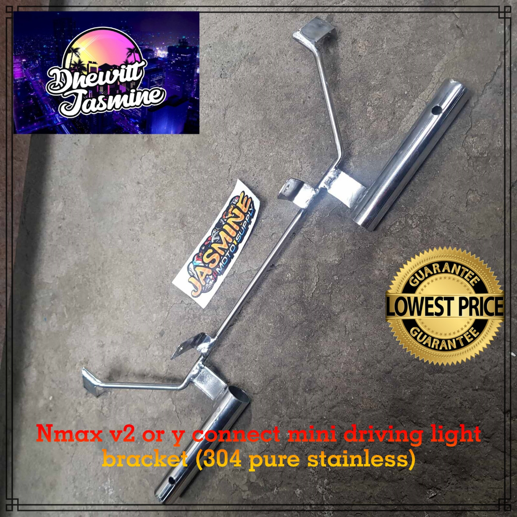 Nmax v2 or y connect (304 pure stainless)mini driving light bracket ...