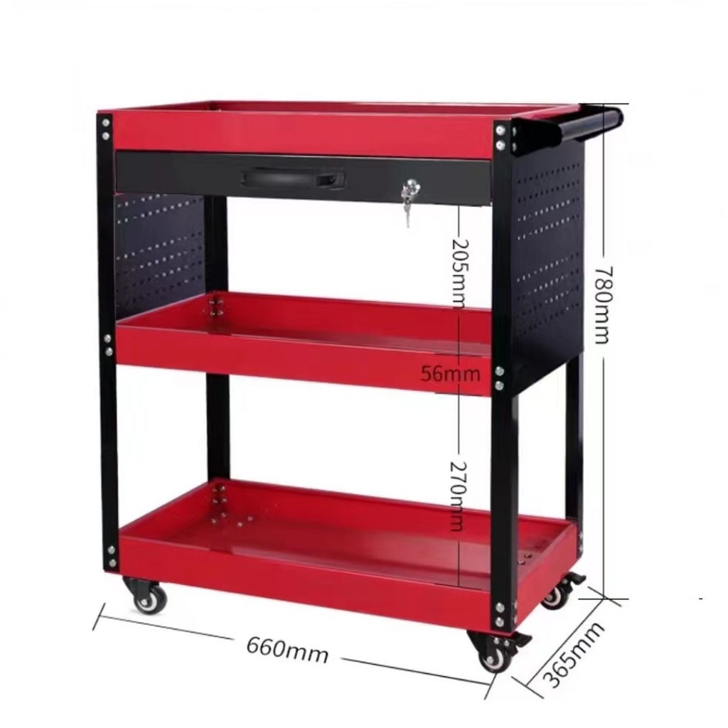 3 Leyer Tool Cart Trolley Heavy Duty Mechanical Workshop Tool Trolley ...