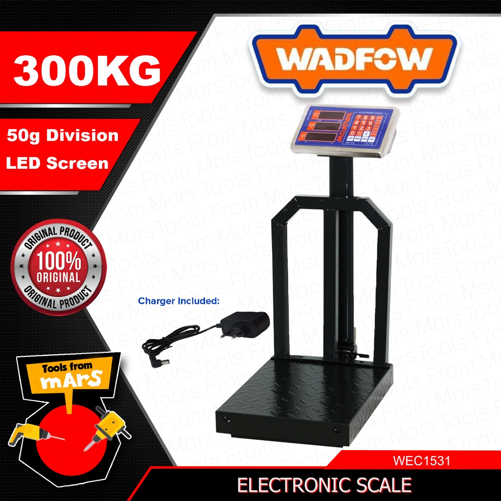 Wadfow Electronic Scale 300kg 500kg Rechargeable Digital Platform