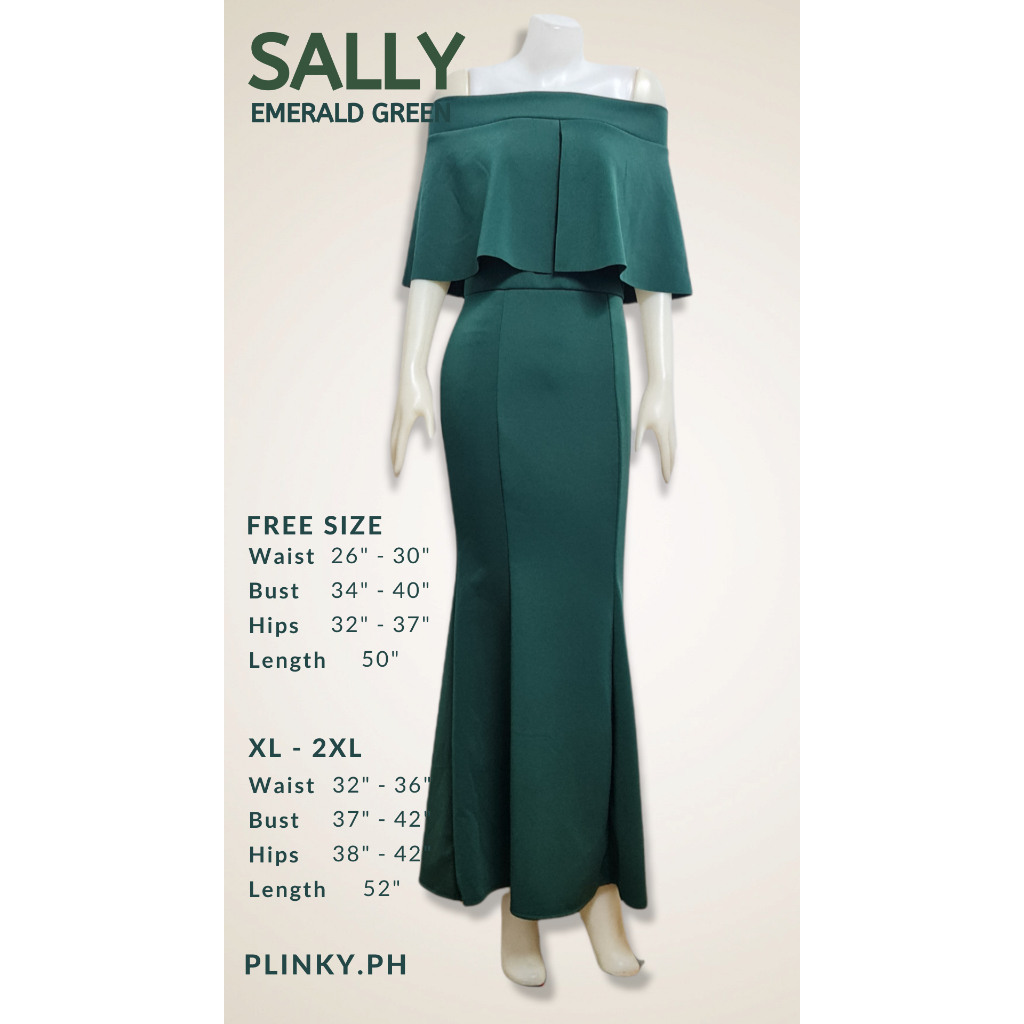 SALLY Off Shoulder Ladies Gown Wedding Bridal Sponsor Debut Women’s ...