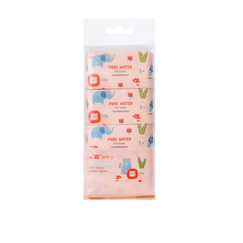 Miniso Forest Animals Edi Pure Water Mini Wet Wipes (8 Wipes 8 Packs ...