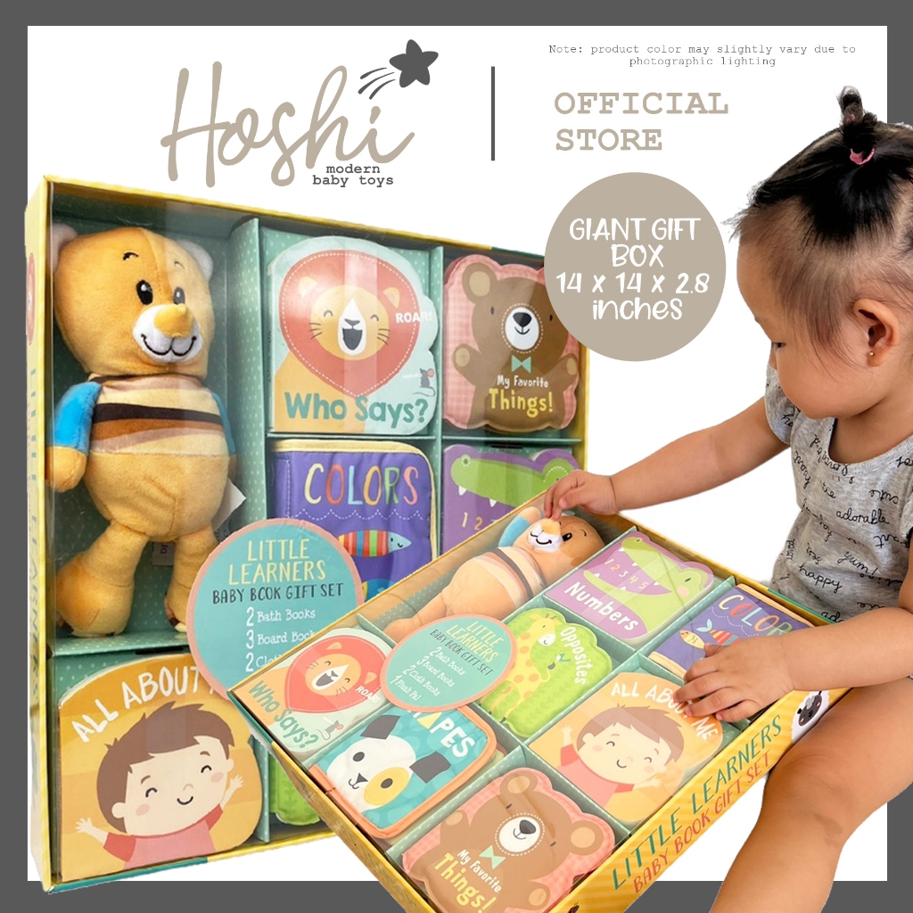 Hoshi Baby Little Learners Giant XL Baby Book Gift Set, Educational Toy ...