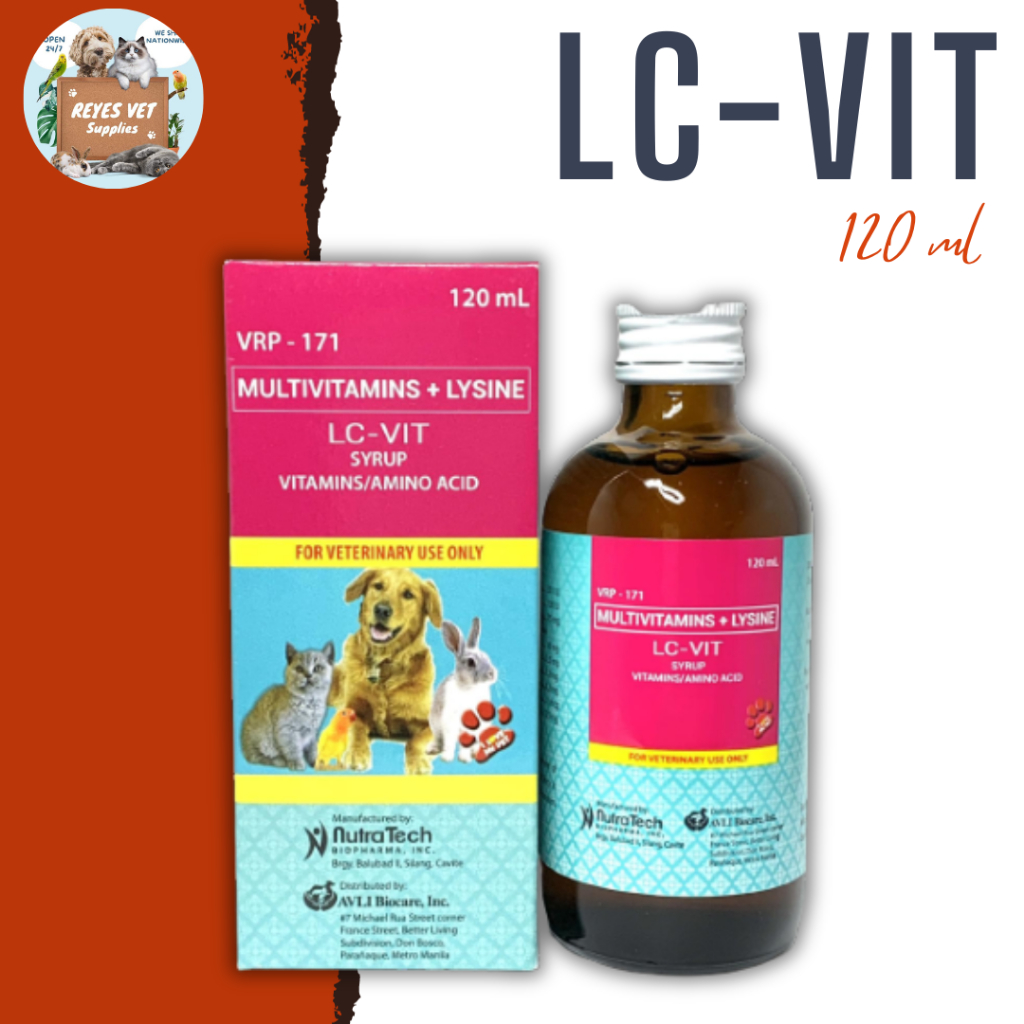 [VET SUPPORT] LC-VIT Multivitamins 120ml for Dog Cats / LCVit LC Vit ...
