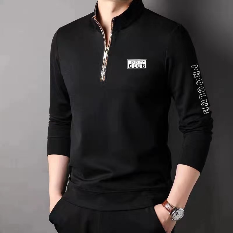 New style zipper stand collar sweatshirt for men versatile casual shirt ...