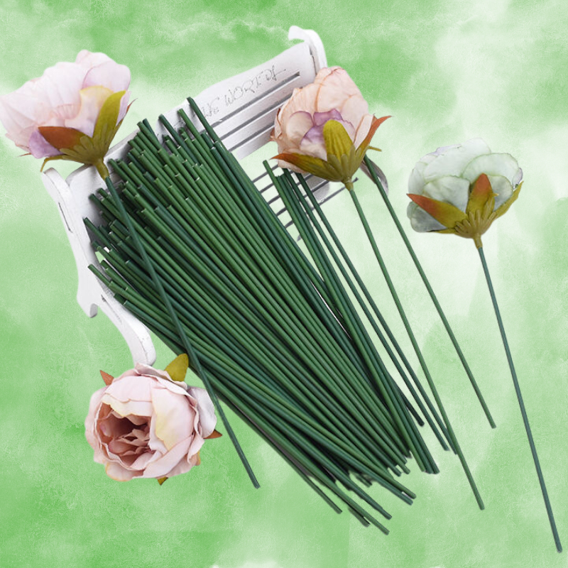 EL diy flower stem diameter green wire handmade rose pole Wire mesh ...